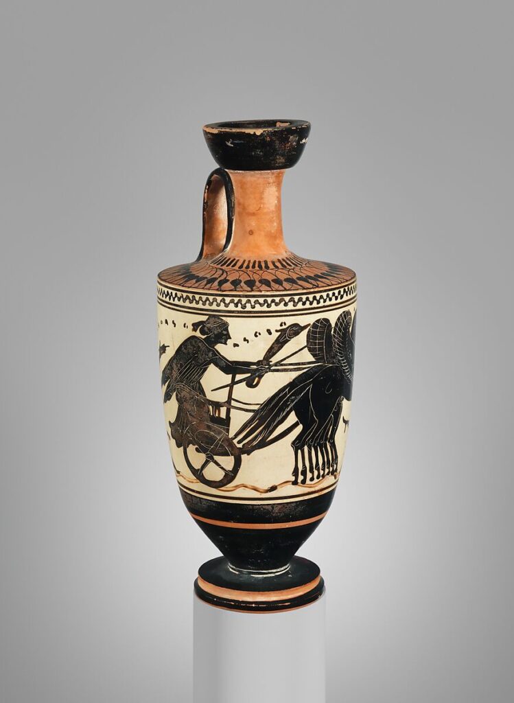 Terracotta lekythos (oil flask) - Agoraia